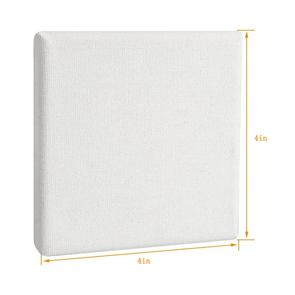 Mini Canvas Picture Frames 4x4 Inch 12 Pack, Stretched Small Canvas for Painting, Painting Canvas Square Canvas, Crafts for Kids