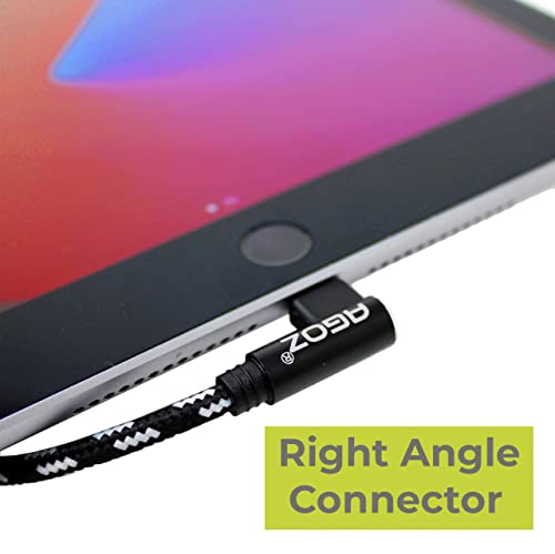 Agoz 10FT Apple MFI Certified Lightning to USB C Cable 90° Right Angle FAST Charger Cord Compatible With iPhone 14, 13, 12 Pro Max, iPhone SE, 11 Pro Max, iPhone XS MAX, iPhone XR X XS, iPhone 8 7 6 5