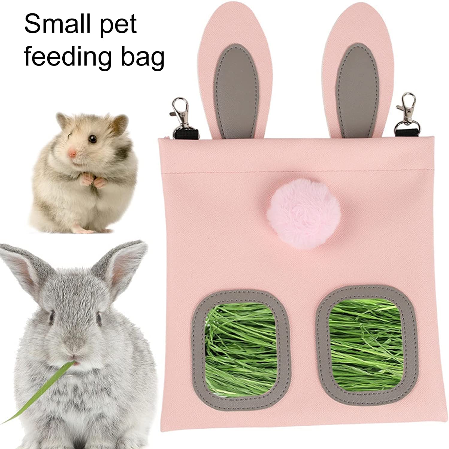 Small Animal Hay Feeder Bag, Guinea Pig Rabbit Feeder Dried Grass Bag
