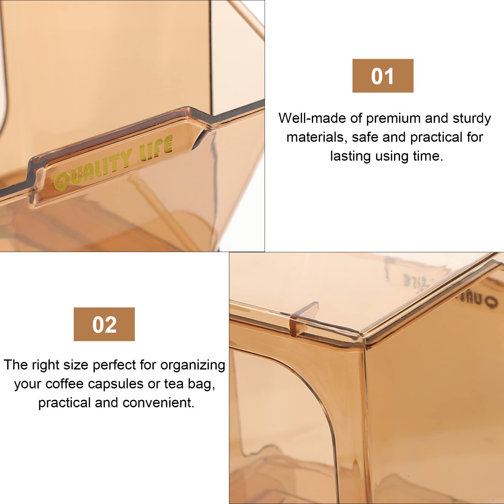Cabilock Coffee Pod Storage Box Tea Bags Storage Holder Toilet Stool Plastic Tea Bag Rack Food Tea Bag Holder Instant Coffee Bag Holder Tea Bag Storage Rack The Pet Japanese-style
