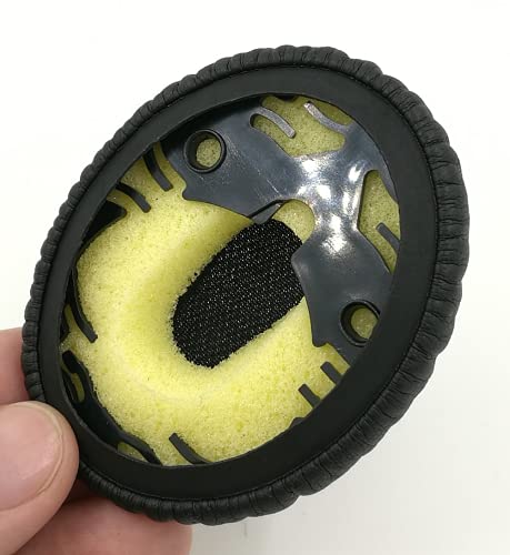 QC3 Ear Pads, Replacement Ear Cushions Soft Protein Leather Noise Isolation Memory Foam Earpads Professional Repair Parts for Bose QuietComfort 3 (QC3) & OE1 On-Ear Headphones - Black