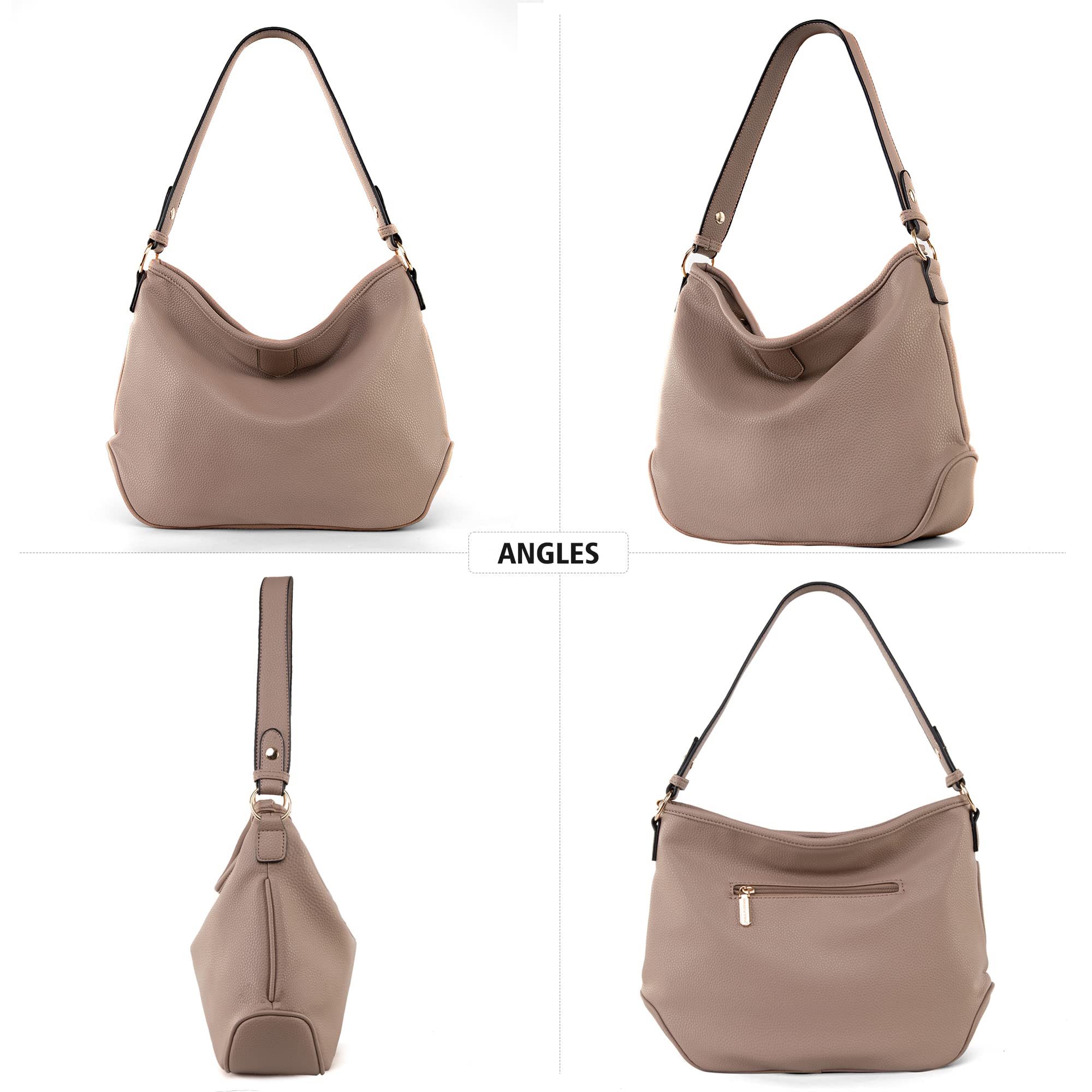 Montana West Soft Hobo Bags for Women Purses and Handbags Top Handle Shoulder Bags with Adjustable Guitar Strap MWC-085BKH