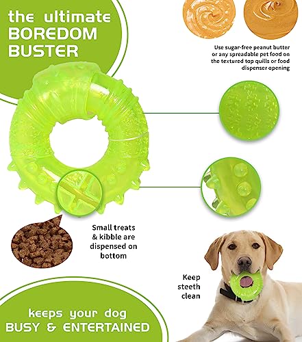 SPOFLY Teething Puppy Chew Toys, Interactive Treat Dispensing Toy for Small Dogs, Teething Rings for Puppies 0-6 Months, Puzzle Enrichment, Relieve Boredom & Stimulate Play (S)