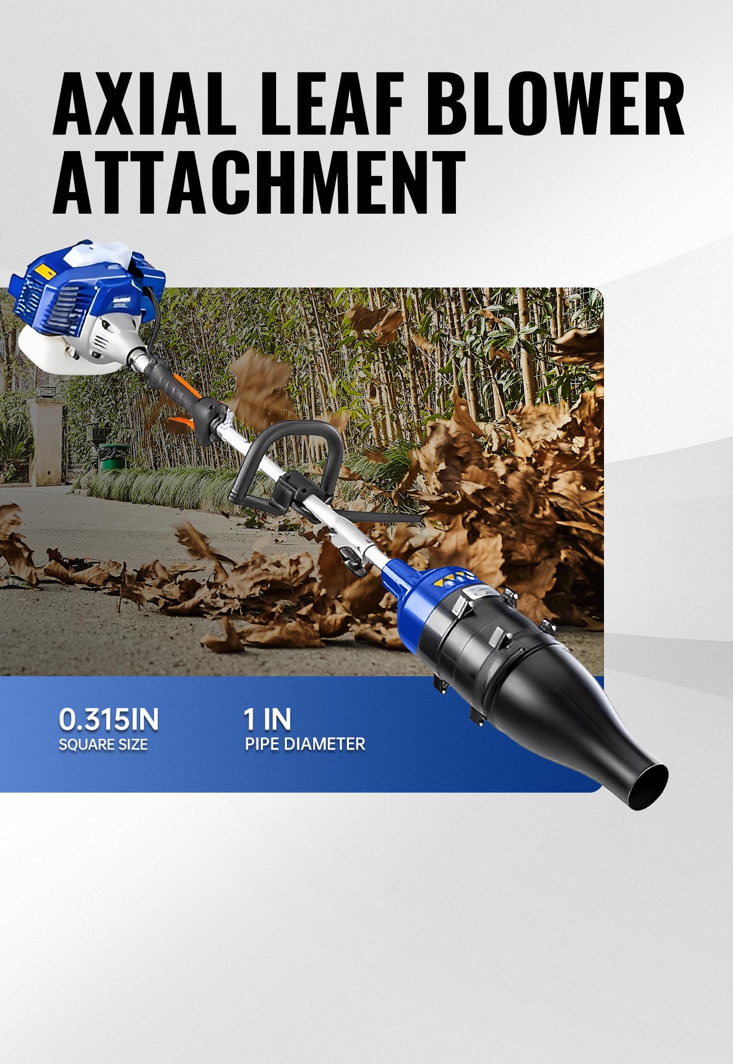 Wild Badger Power Axial Leaf Blower Attachment, WBABATT, Blue