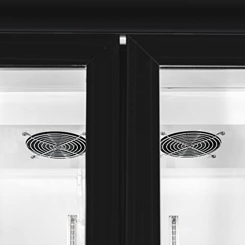 DHPM 51" 2 Sliding Glass Reach in Refrigerator Swing, Door Upright Display Beverage Cooler Merchandiser, Antique White