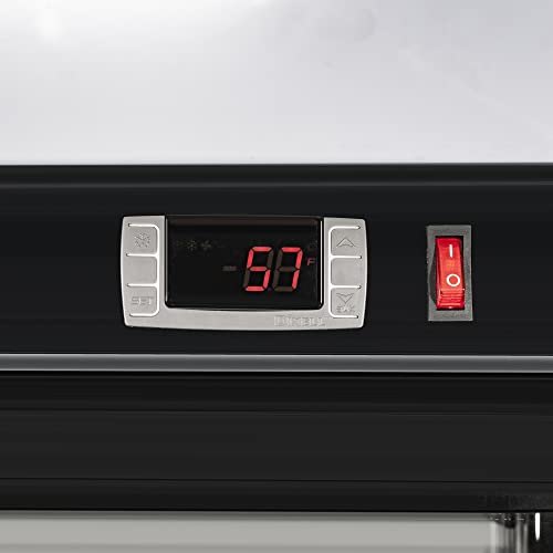 DHPM 51" 2 Sliding Glass Reach in Refrigerator Swing, Door Upright Display Beverage Cooler Merchandiser, Antique White