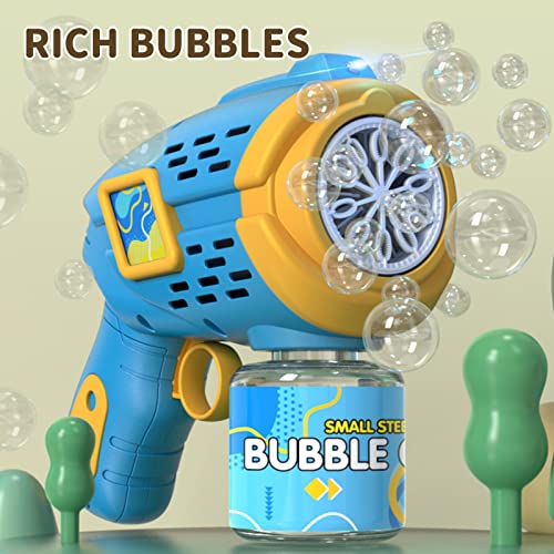 2 Sets Bubble Machine Gun, Bubble Gun with Lights/Bubble Solution, Bubbles Machine for Kids Toddlers, Summer Toy Gift for Outdoor Indoor Birthday Wedding Party - Pink Bubble Makers