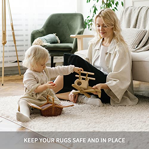 ZAKRA Non Slip Rug Pads,Anti Skid Carpet Mat,Provides Protection and Cushion for Area Rugs, Carpets and Floors,Extra Strong Grip and Thick Padding for Safe.(2x6 Ft)
