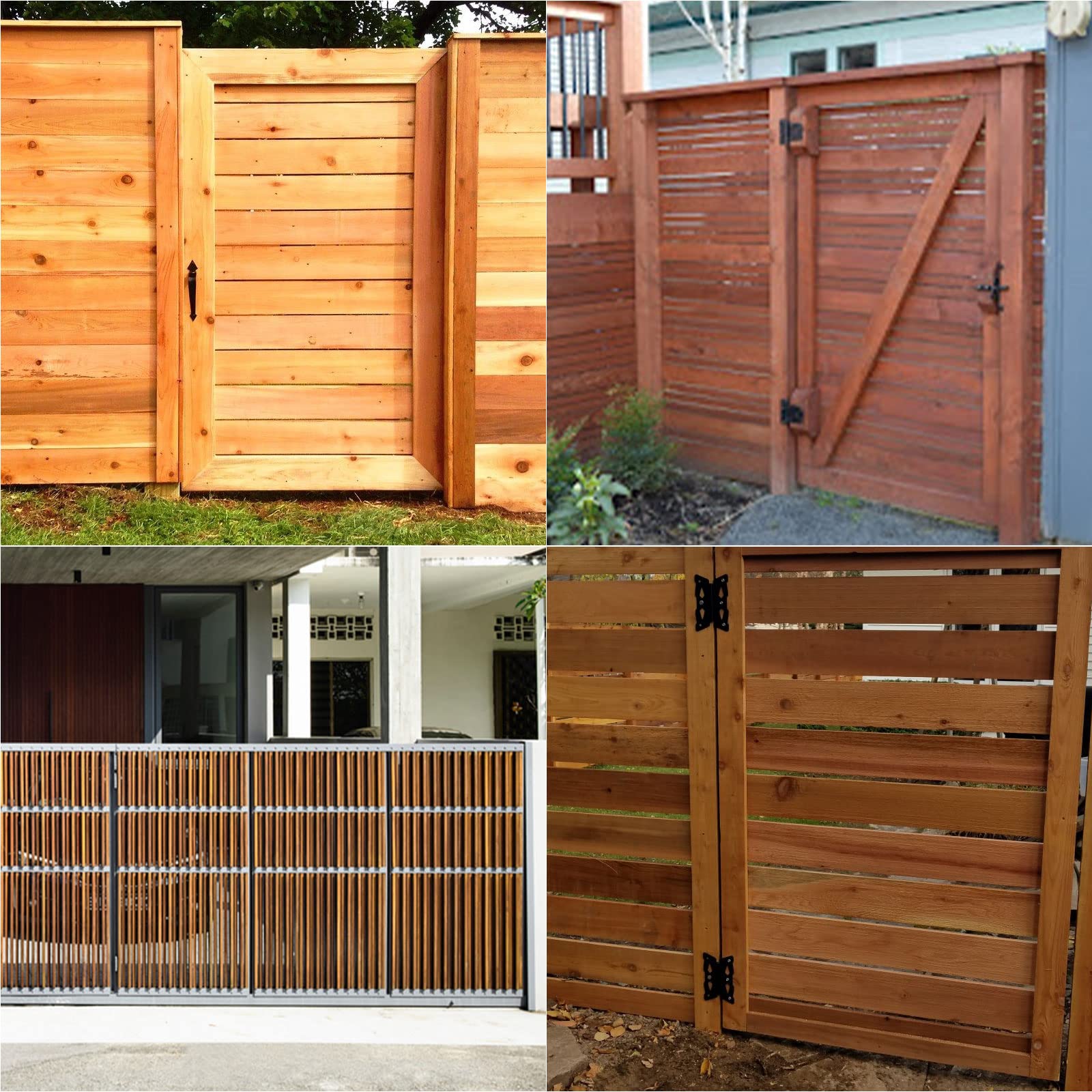 Sag Gate Kit - Set of 2 Gate Corner Bracket 90 Degree Bracket with Gate Hinges Heavy Duty for Wooden Fences - No Sag Gate Corner Brace Bracket for Doors, Driveway, Corral Gates, Wood Windows (8pc)