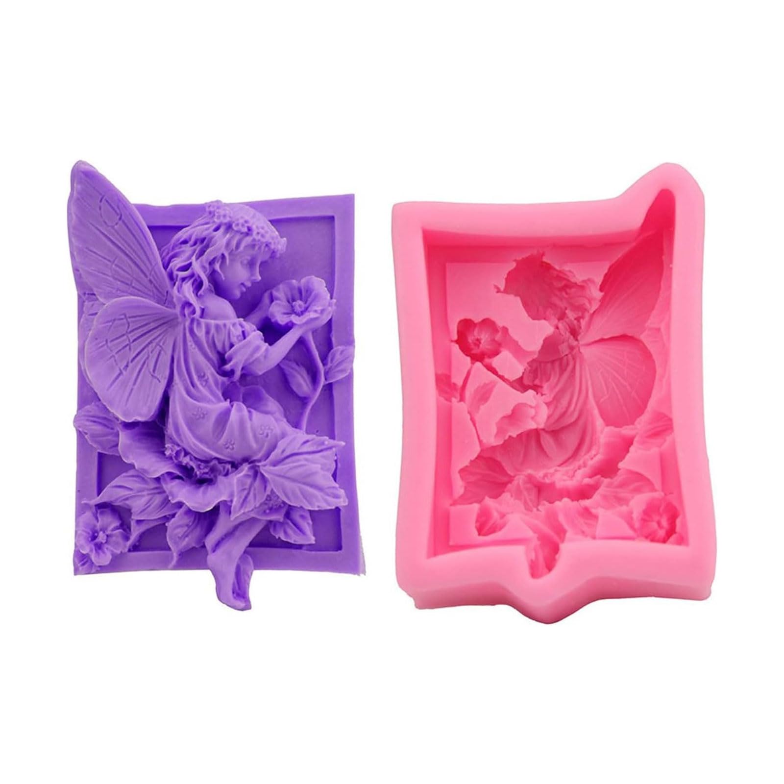 Soap Molds,Silicone Molds Angel Girl 3D Flower Fairy .Soap Molds for Soap Making Angel Soap Molds for Handmade Soap DIY Cake Baking Art Craft Decoration by Tecoail