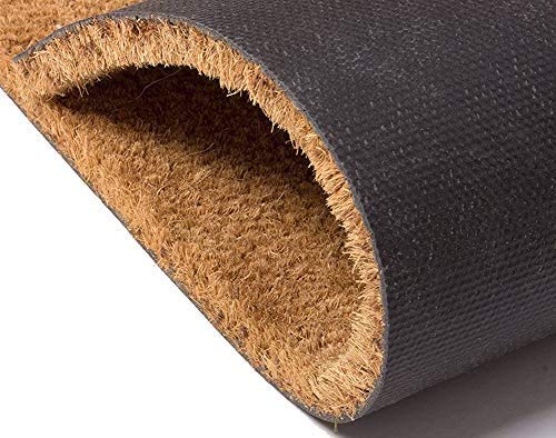 Coir Doormat Front Door Mat New Home Closing Housewarming Gift Welcome 4 Leaf Clover Shamrock St Patrick's Day (30" x 18" Standard)