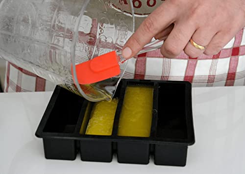 Silicone Ice Cube Tray for Water Bottles || Silicone Butter Molds with Spatula || Long Ice Cube Sticks for Whiskey, Cocktail, Herb Butter || Pack of 2 With Spatula