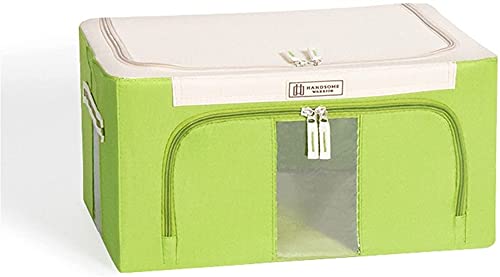 ZyHMW Large Foldable Clothing Storage Bags, 24L Clothes Storage Bins, Thick Fabric Closet Organizers and Storage (Color : Red) (Color : Green)