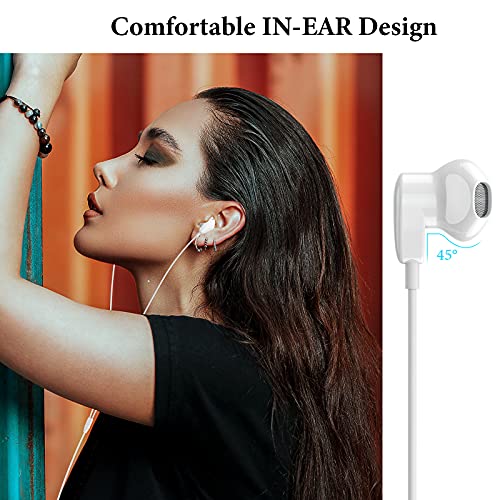 USB C Headphones for iPad Pro,USB Type C Earphones HiFi Stereo USB C Wired Earbuds with Microphone Volume Control for Samsung S23 Ultra S22 S21 S20 FE Note20 A53 Z Flip,Pixel 7 6 6a 5 4,OnePlus 10 9