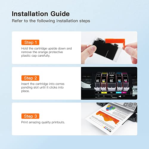 E-Z Ink (TM Compatible Ink Cartridge Replacement for Canon CLI-226 CLI226 CLI 226 to use with Pixma MG6120 MG6220 MG8120 MG8220 MG8120B (Gray, 3 Pack)