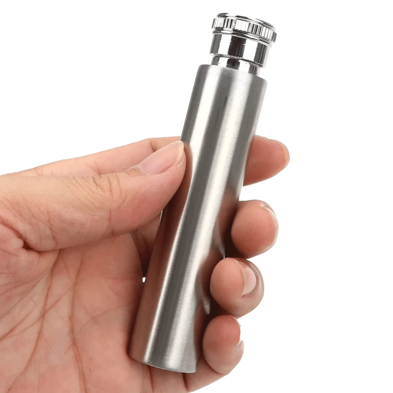 2PCS Stainless Steel Tube Hip Flask,1 Oz Hidden Flasks for Liquor for Men, Multifunctton Pocket Mini Small Pocket Flask,Cigar Shaped Pocket Drinking Tubular Bottle