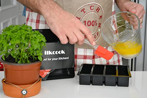 Silicone Ice Cube Tray for Water Bottles || Silicone Butter Molds with Spatula || Long Ice Cube Sticks for Whiskey, Cocktail, Herb Butter || Pack of 2 With Spatula