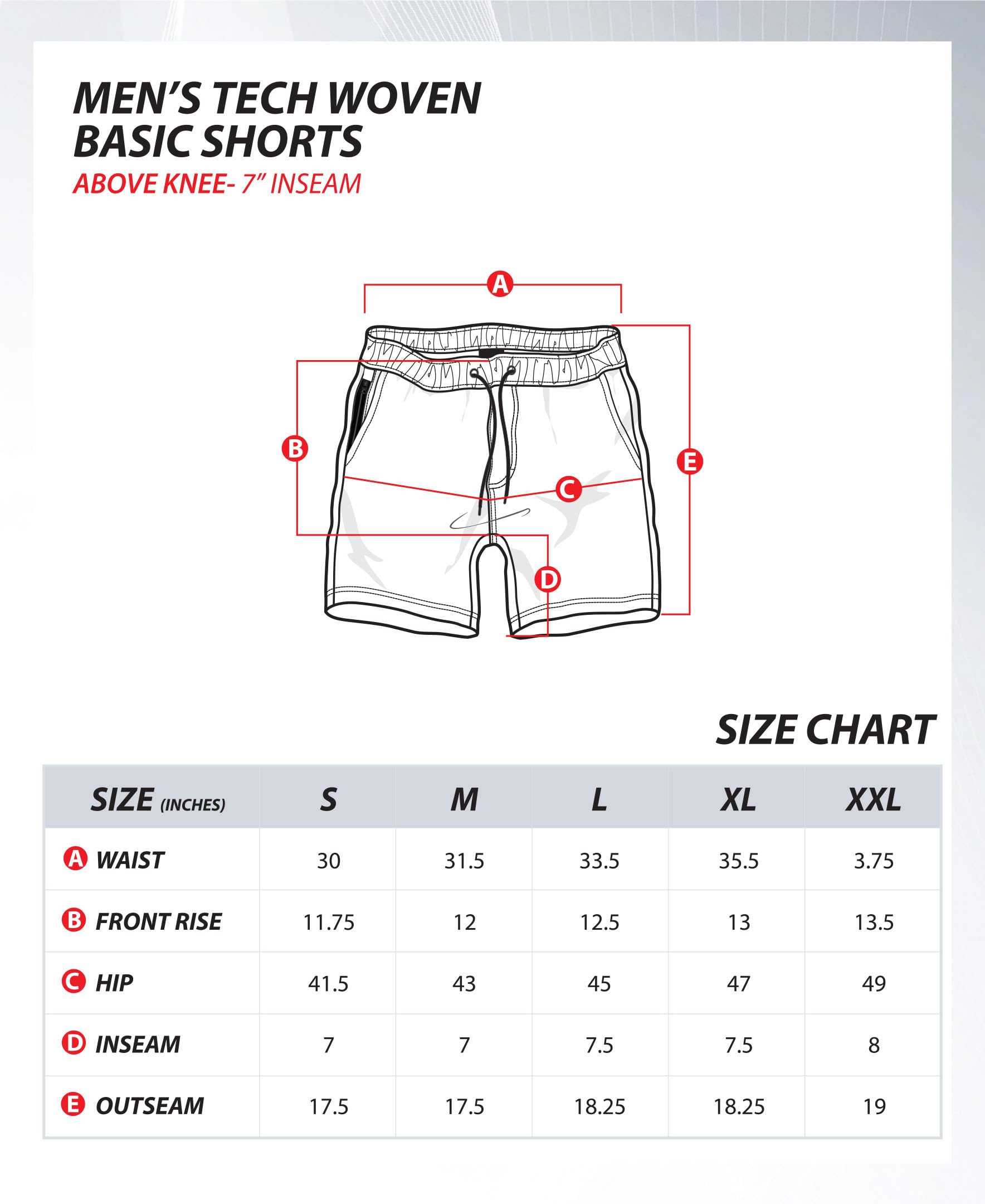 Southpole Men's Quick-Dry Water Resistant Nylon Shorts Inseam 7", Grey, Small