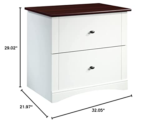 Sauder Miscellaneous Office Lateral File, L: 32.05" x W: 21.97" x H: 29.012", Soft White Finish