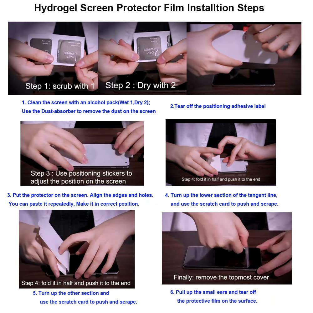 YiiLoxo Hydrogel Film Privacy Screen Protector Compatible with OnePlus 7 Pro/OnePlus 7T Pro [Anti-Spy] High-sensitivity Soft Protective Film [Not Tempered Glass]