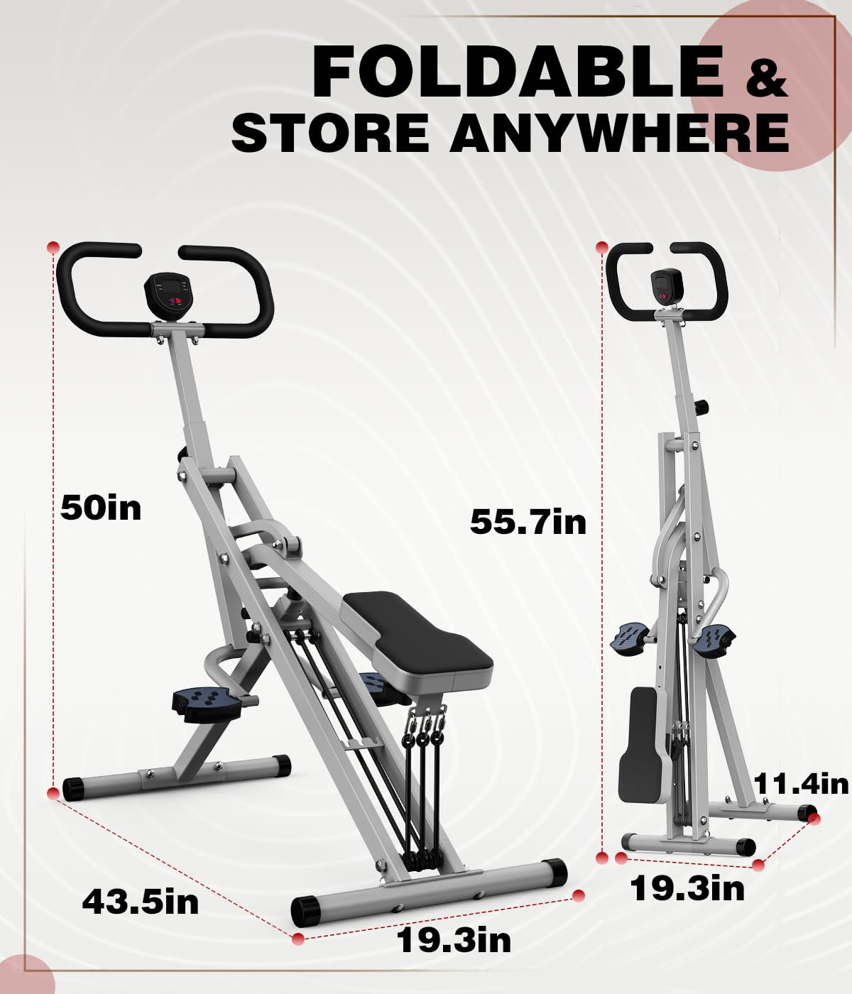 DONOW Squat Machine Trainer Row Rider Squat Assist Trainer Full Body Workout Easy Setup & Foldable