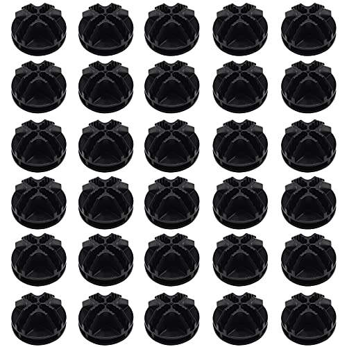Kyuionty 30Pcs Wire Cube Connectors Plastic Grid Cube Organizer Connector for Modular Closet Storage Organizer & Wire Shelving (Black)