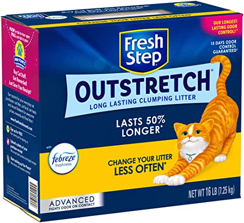 Fresh Step Outstretch, Clumping Cat Litter, Advanced, Extra Large, 32 Pounds total (2 Pack of 16lb Boxes)