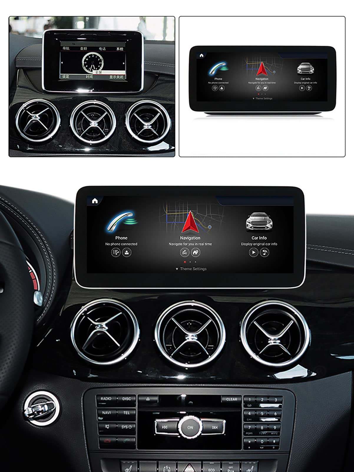Android 12 Car Stereo GPS Sat Nav for Mercedes-Benz B-Class W245/246 Touchscreen Multimedia Player Mirror Link TPMS CarPlay + DVR,Qualcomm 450 4+64GB 10.25 inch-2013-2014 NTG4.5