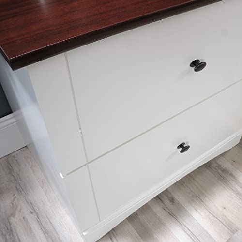 Sauder Miscellaneous Office Lateral File, L: 32.05" x W: 21.97" x H: 29.012", Soft White Finish