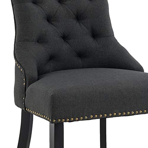Aaron Living Dining Chairs Dining Room Chairs Kitchen Chairs for Living Room Side Chair for Restaurant Home Kitchen Living Room(Set of 2,Charcoal)