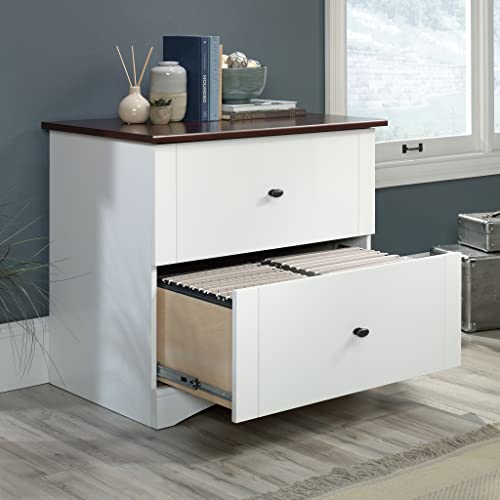 Sauder Miscellaneous Office Lateral File, L: 32.05" x W: 21.97" x H: 29.012", Soft White Finish