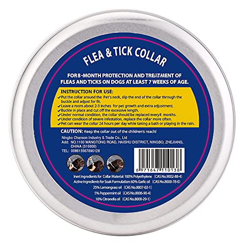BUDOCI Pet Flea Collar Small Size Flea and Tick Prevention for Cats, 4 Pack Flea and Tick Collar for Cats, 38cm/15 inch, 8 Month ProtectionâŚ
