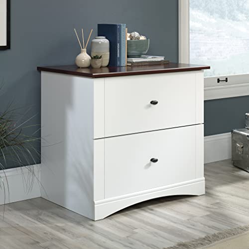 Sauder Miscellaneous Office Lateral File, L: 32.05" x W: 21.97" x H: 29.012", Soft White Finish