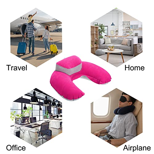PATIKIL Travel Neck Pillow, U Shaped Pillow Portable Head Neck Support Travel Neck Flight Pillow for Airplane Train Office, Pink