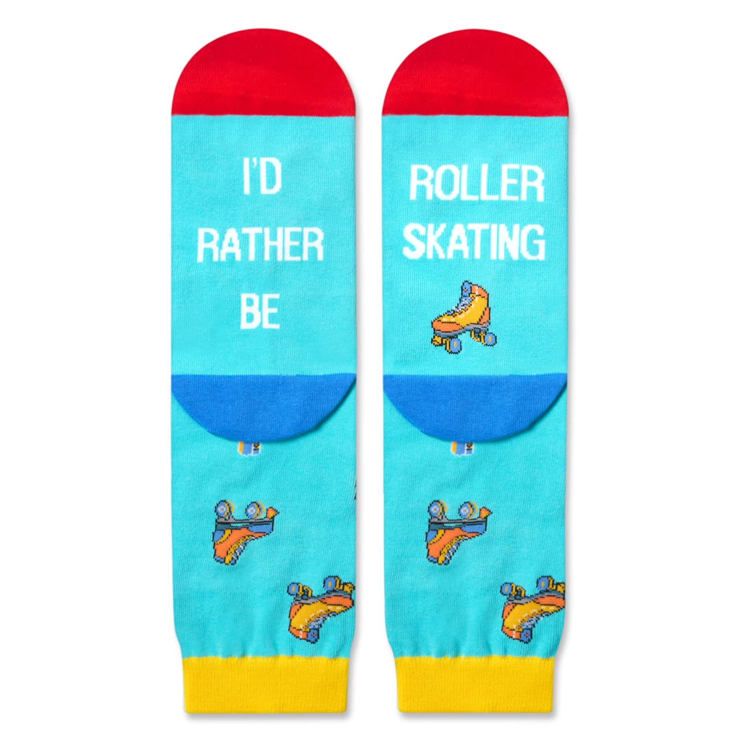 Zmart Roller Skate Gifts Roller Skating Gifts Skater Gifts For Women Men, Funny Roller Skate Socks Roller Skating Socks Skater Socks