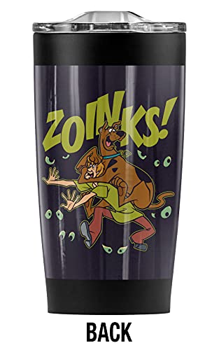 Logovision Scooby-Doo Shaggy Zoinks Stainless Steel Tumbler 20 oz Coffee Travel Mug/Cup, Vacuum Insulated & Double Wall with Leakproof Sliding Lid | Great for Hot Drinks and Cold Beverages