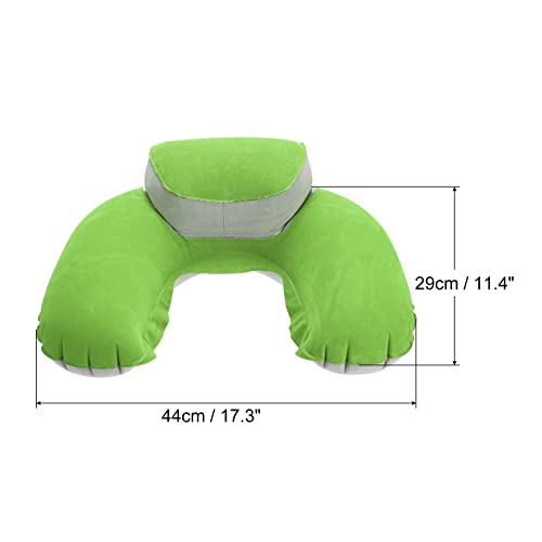 PATIKIL Travel Neck Pillow, U Shaped Pillow Portable Head Neck Support Travel Neck Flight Pillow with Storage Pouch for Airplane Train Office, Green