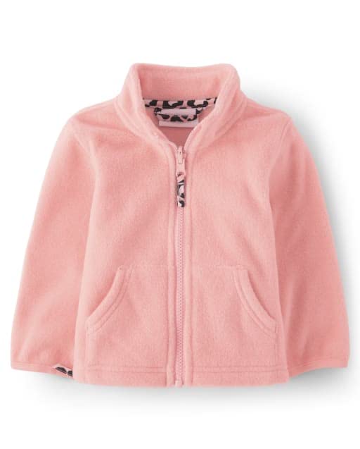 The Children's Place,And Toddler Heavy 3 in 1 Winter Jacket,Wind-resistant Water-resistant Shell,Fleece Inner,Cheetah Three Color_Strawberry Cream | STRAWBERRY CREAM,18-24 Monts
