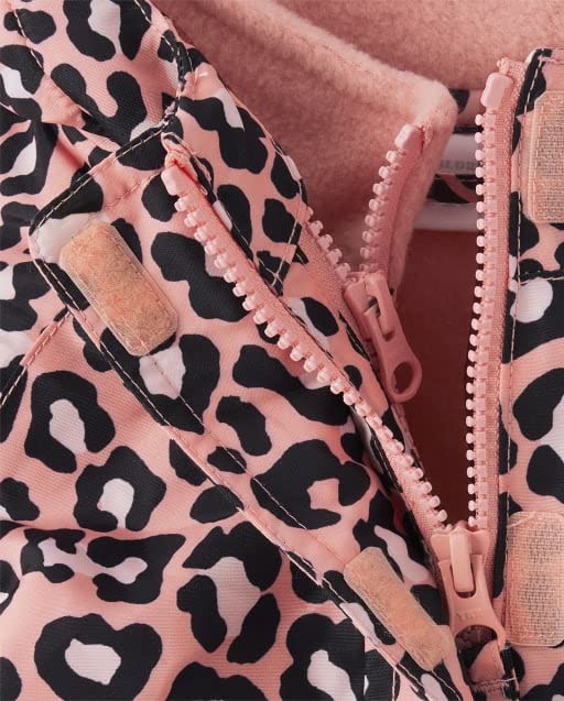 The Children's Place,And Toddler Heavy 3 in 1 Winter Jacket,Wind-resistant Water-resistant Shell,Fleece Inner,Cheetah Three Color_Strawberry Cream | STRAWBERRY CREAM,18-24 Monts