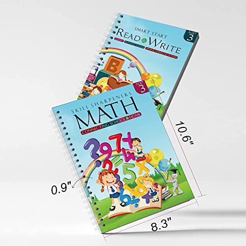 EPCQUYIN 2 PC 11" X 8" Magic Practice Copybook Reusable Writing Practice Book Alphabet & Math Calligraphy Set Kids Early Education Materials English Handwriting Workbook with Pens