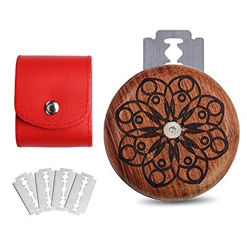 UFO Bread Lame Cutter for Homemade Sourdough Bread Bakers, Slashing Tool Cutting Bread Scoring Knife Razor Cutter, Great Gift for Artisan Bread and Baguette Makers(PU leather case, Bright Red)