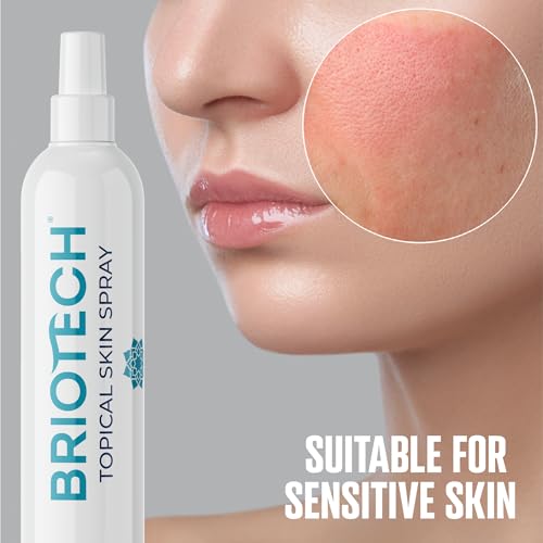 BRIOTECH Topical Skin Spray, Hypochlorous Acid Spray for Body & Face, Eyelid Cleanser, HOCl Facial Mist, Support Against Irritation, Calm Redness, Soothe Scalp, Packaging May Vary, 4 oz ea, 2 ct