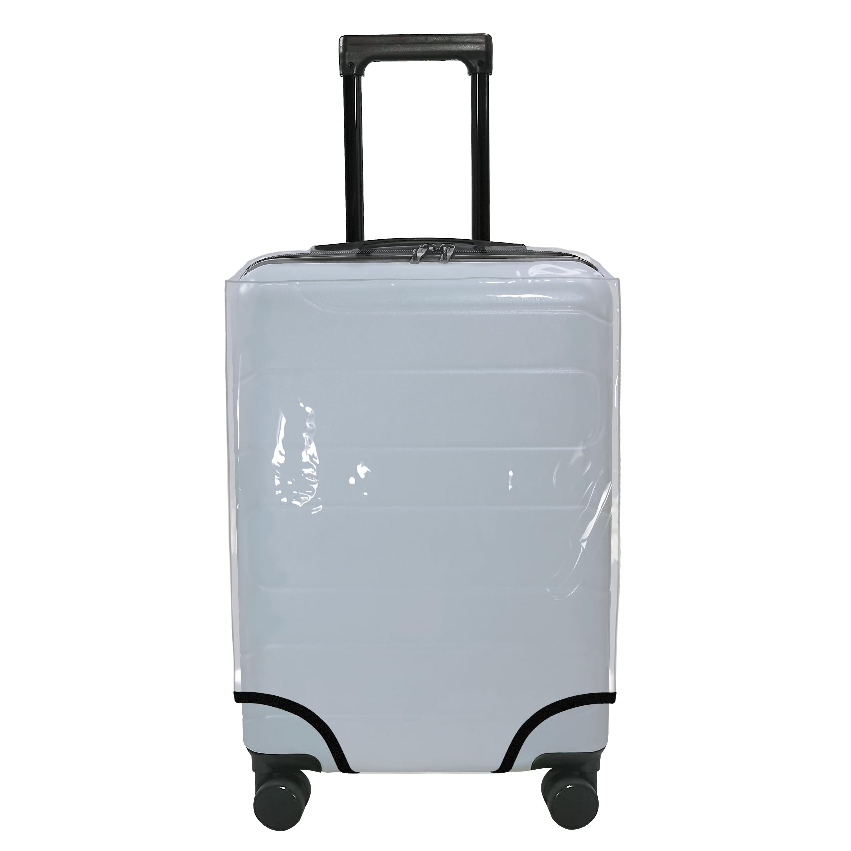 HYPER VENTURE Clear PVC Luggage Cover Full Transparent Suitcase Protector Fits 24 Inch Luggage, M
