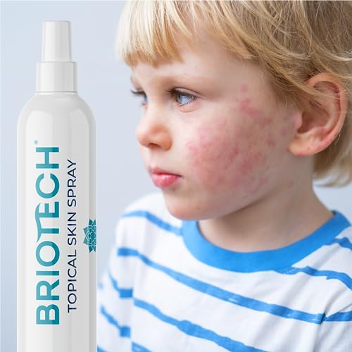 BRIOTECH Topical Skin Spray, Hypochlorous Acid Spray for Body & Face, Eyelid Cleanser, HOCl Facial Mist, Support Against Irritation, Calm Redness, Soothe Scalp, Packaging May Vary, 4 oz ea, 2 ct