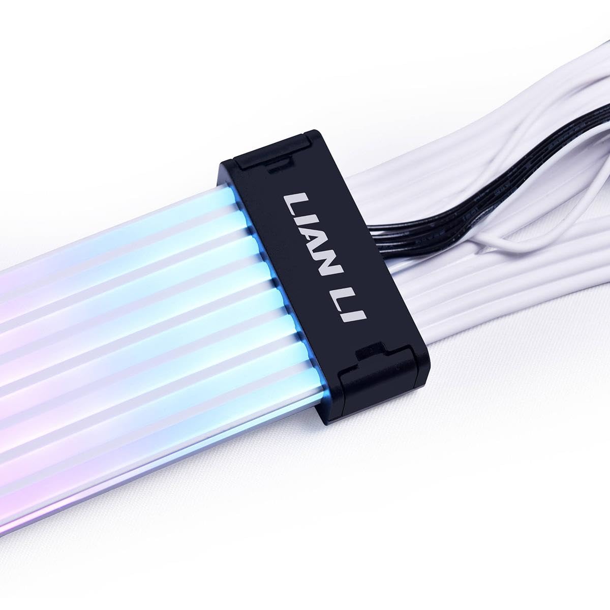 Lian-Li Strimer Plus V2 12VHPWR 3x 8-Pin Female to 12+4-Pin Male ARGB Extension Cable, 8-Light Guides