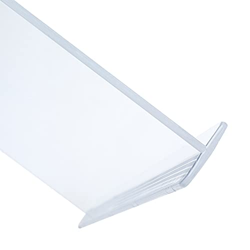 4Pcs Clear Acrylic Shelf Dividers, Adjustable Closet Organizer Fit for Any Thickness of Shelves, Great for Bedroom, Kitchen, Office, Bathroom, 11.8''x11''
