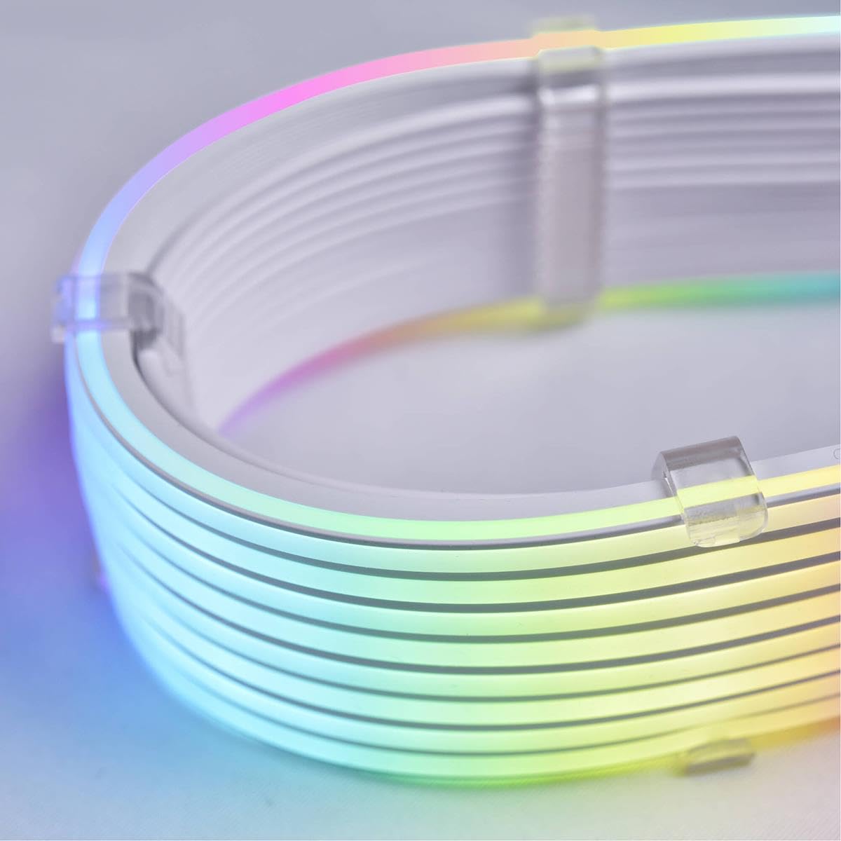 Lian-Li Strimer Plus V2 12VHPWR 3x 8-Pin Female to 12+4-Pin Male ARGB Extension Cable, 8-Light Guides