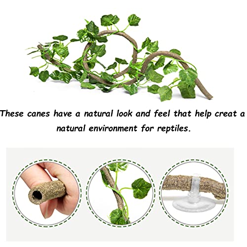Hamiledyi Large Reptile Hideout Wood Bridge Ladder Hiding Hut Bearded Dragon Hammock Lizards Habitat Decor Climbing Accessories Tortoise Hide Cave Toy for Gecko Snake Chameleon Gecko Iguana