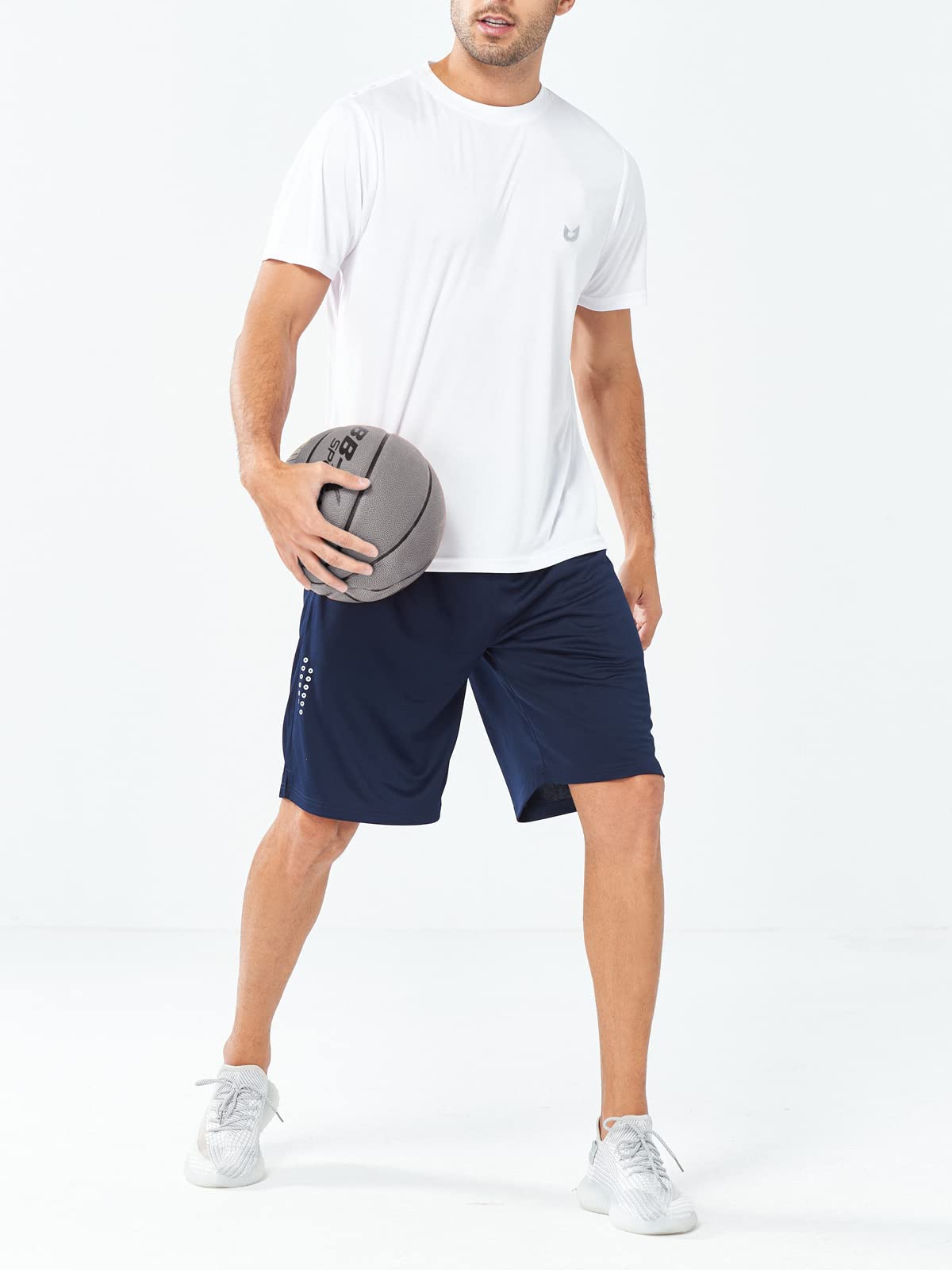 NORTHYARD Men's 10" Athletic Basketball Shorts Workout Gym Quick Dry Shorts Lightweight Mesh Training Shorts for Men Exercise Navy