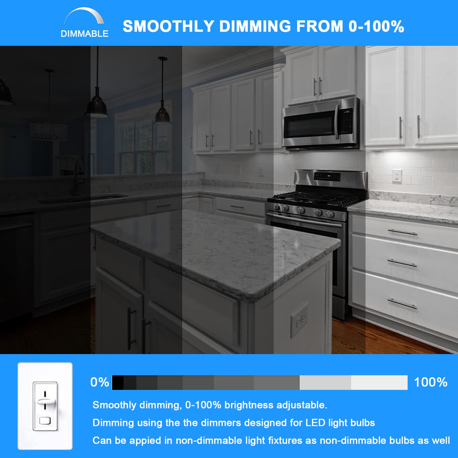 TAIYALOO LED Microwave Light Bulbs Under Hood 60W Equivalent, E17 LED Bulb Dimmable for Range Hood, Refrigerator, 7W 630 Lumens, LED Appliance Light Bulb Over Stove, Daylight White 6000K, 2 Pack